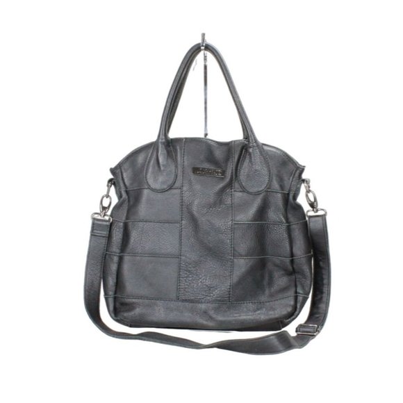 Joe's Jeans | Bags | Joes Black Pebbled Leather Double Handle Tote ...